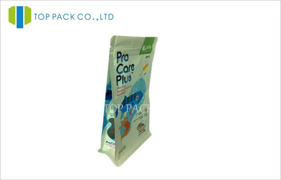 Square Bottom Side Gusset Stand Up Pouches Resealable with Zipper