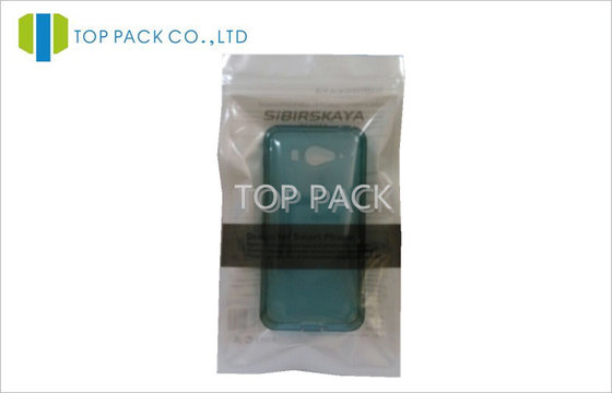 Clear Back Printed thermal Laminated Pouches Zip Phone Protective Shuck Front