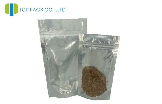 Aluminum Foil Stand Up Pouches Resealable Transparent for Coffee Store
