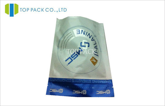 Matte White Aluminum Foil Stand Up Pouches Ziplock Protein Powder