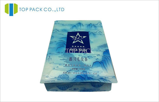 Plastic Lamination Stand Up Foil Pouches Block Flat Bottom Customized