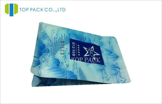 Plastic Lamination Stand Up Foil Pouches Block Flat Bottom Customized