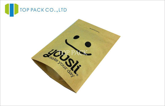 Customized Kraft Paper Stand Up Pouch , resealable kraft paper bags