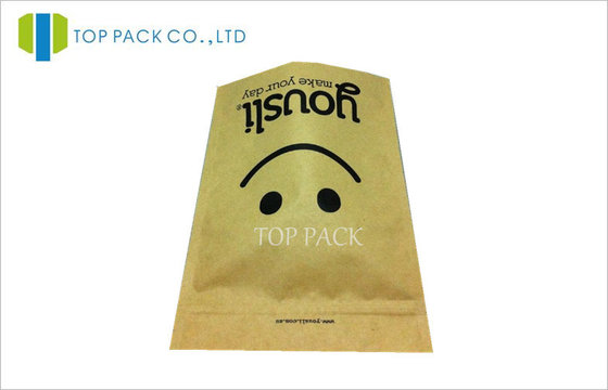 Customized Kraft Paper Stand Up Pouch , resealable kraft paper bags