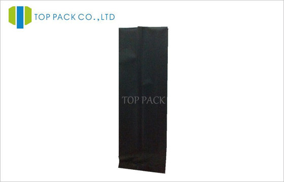 Plastic Lined Side Gusset Bags Valve Black Matte Printing Aluminum Foil
