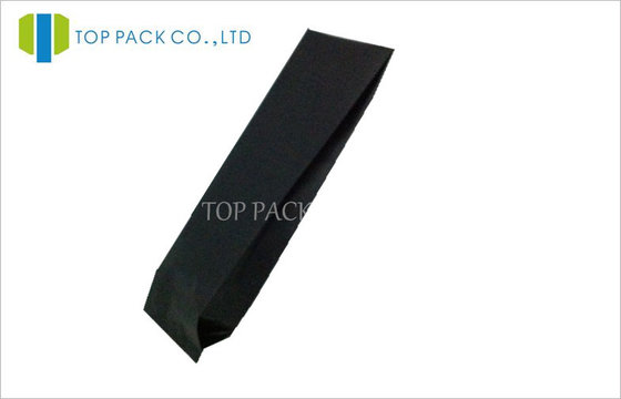 Plastic Lined Side Gusset Bags Valve Black Matte Printing Aluminum Foil