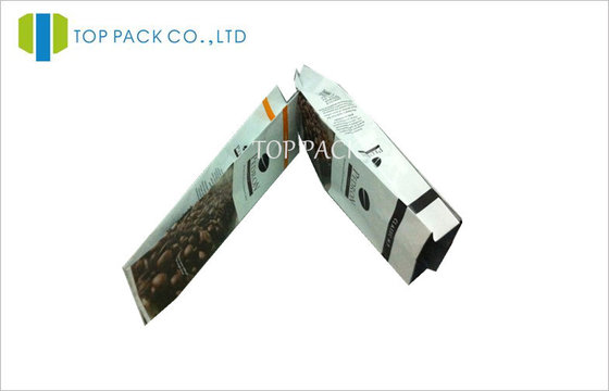 Moisture-Proof Glossy Side Gusset Bags Plastic With Air Valve Coffee Beans
