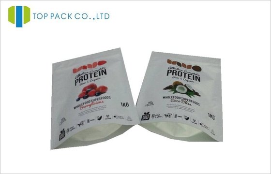 Four Flavor Stand Up Pouch Packaging Zipper Reusable 1000g For Superfoods