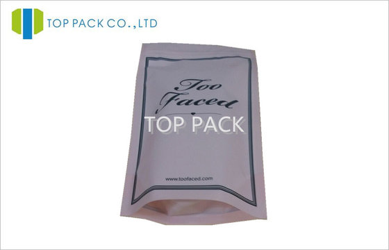 Pink Stand Up Pouch Packaging Zip Lock Matte Printing Cosmetic Multilayer Lamination