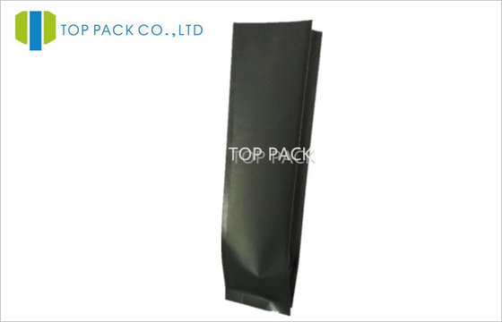 Quad Sealing Side Gusset Bags Matte Kraft  Paper Aluminum Foil Lamination