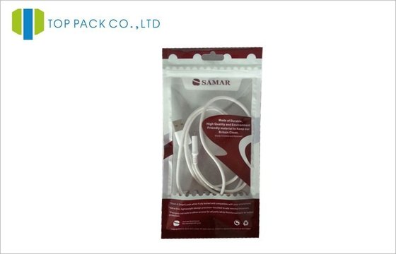Phone Cable Printed Laminated Pouches Three Side Heat Sealed