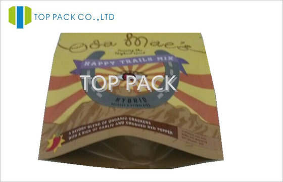Custom Stand Up Resealable Pouch Packaging Foil Lamination Crackers