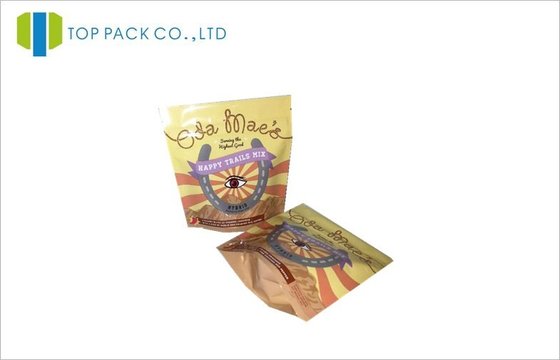 Food Foil Stand Up Pouches / Gravure Print Zipper Reusable Bags