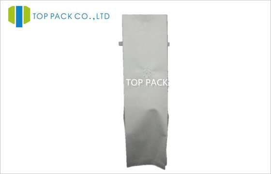 White Side Gusset Pouches Heat  Sealing Coffee Bean Valve Tin Tie