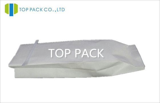 White Side Gusset Pouches Heat  Sealing Coffee Bean Valve Tin Tie