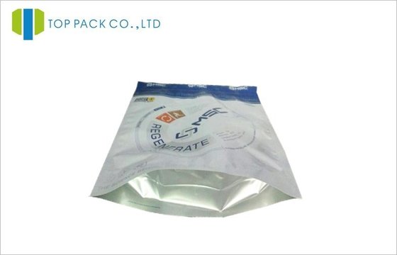 Aluminum Foil Stand Up Ziplock Pouches 2kg / 3kg Gravure Printed