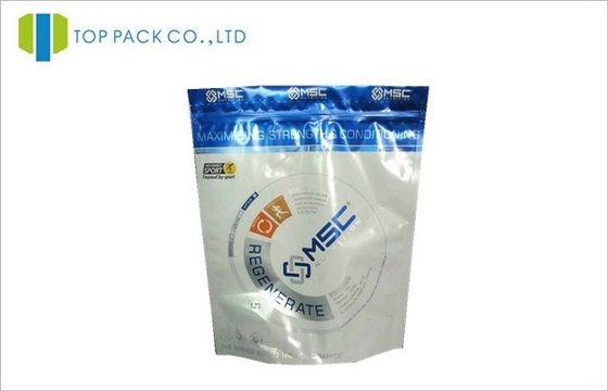 Aluminum Foil Stand Up Ziplock Pouches 2kg / 3kg Gravure Printed