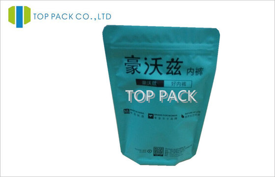 Moistureproof Stand Up Packaging Bags Foil Lamination For Underwear