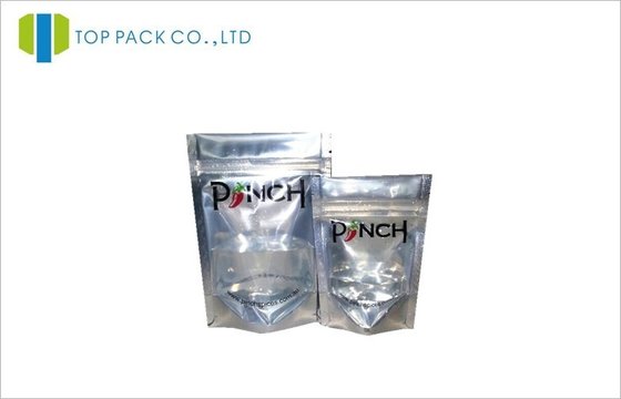 Aluminum Foil Stand up Packaing Bag Transparent Front Reseal