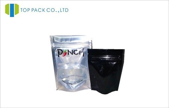 Aluminum Foil Stand up Packaing Bag Transparent Front Reseal