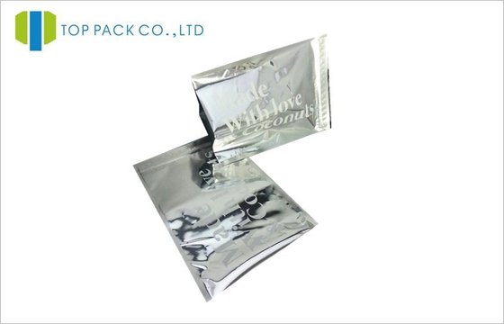 Bottom Open Aluminum Foil Bags Three Side Seal Customized Printed
