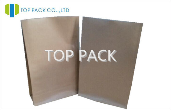 Foil Lamination Kraft Paper Stand Up Pouch Flat Bottom for Coffee Beans