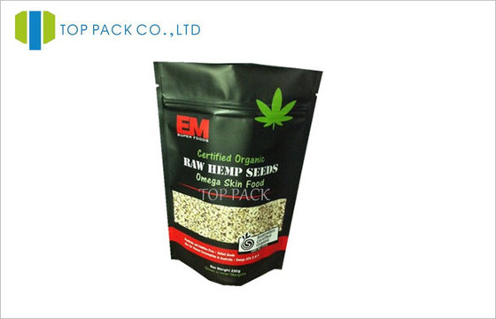 Organic Food Powder Plastic Stand Up Pouches Aluminum Foil Lined