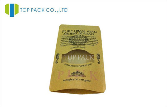 MOPP Lined Kraft Paper Packaging Custom Shaped Clear Window