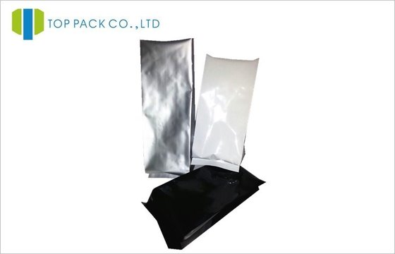 Silver Side Gusset Bags Aluminum Foil Lamination Lightproof Moistureproof For Coffee