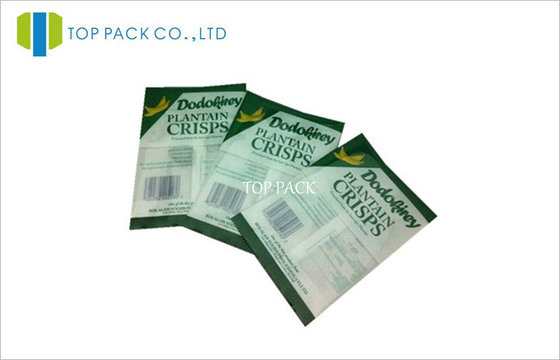 100g Crisps PET / PE Printed Laminated Pillow Bags Back Heat Sealing
