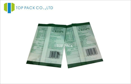 100g Crisps PET / PE Printed Laminated Pillow Bags Back Heat Sealing