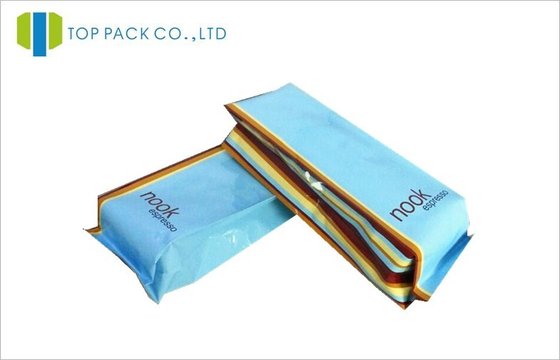 Blue Coffee Packaging Bags Side Gusset Foldable Bottom For Coffee Lightproof 1kg