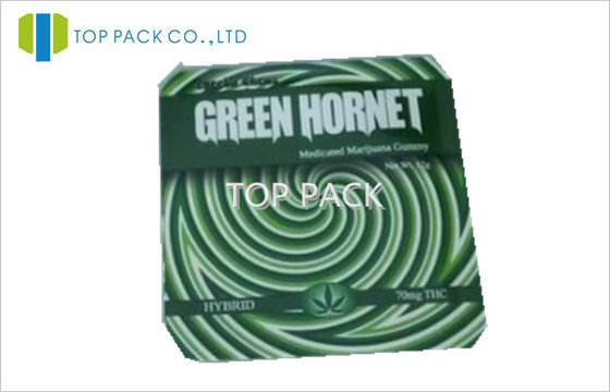 Heat Sealing Printed Laminated Pouches Green Food Grade , PET / BOPA / PE