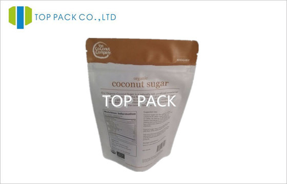300g Coconut Suger Foil Stand Up Packaging Bag Heat Sealing  Matte Finished