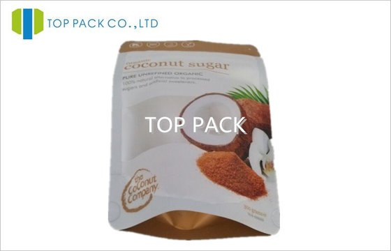 300g Coconut Suger Foil Stand Up Packaging Bag Heat Sealing  Matte Finished