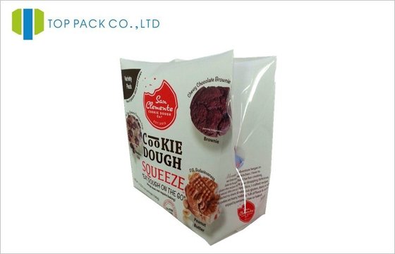 Back Seal Printed Laminated Pouches For Cookies BPA Free Bottom Foldable