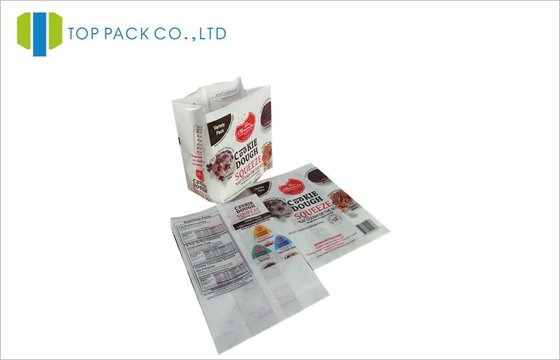 Back Seal Printed Laminated Pouches For Cookies BPA Free Bottom Foldable
