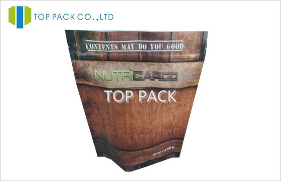 Restoring Ancient Ways Brown Printing Foil Stand Up Pouches For Healty Food