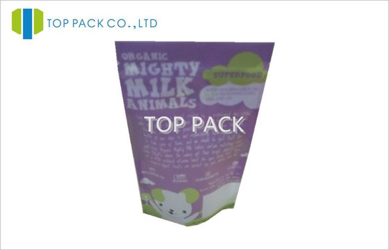 100g Dog Treats Stand Up Packaging Bag Lovely Pink Matte Finished Printing Ziplock