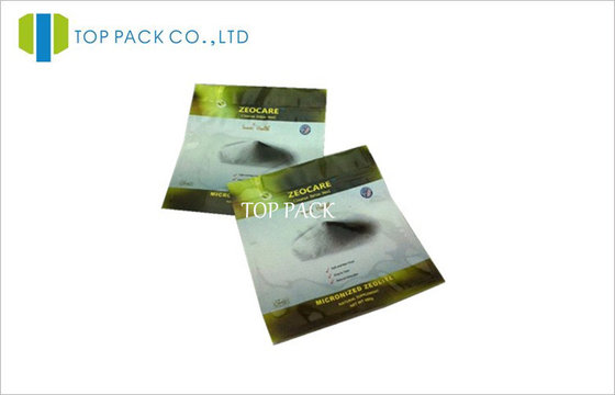 Zipper Resealable Aluminum Foil bags Bottom Open Glossy Finished