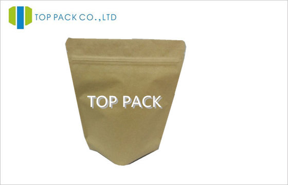 Custom Kraft  Paper Stand Up Packaging Pouch , stand up zipper pouch