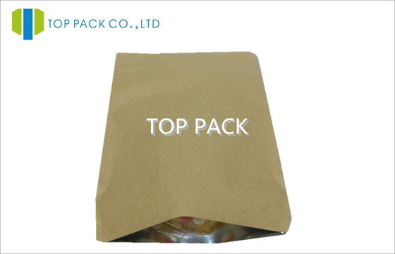 Custom Kraft  Paper Stand Up Packaging Pouch , stand up zipper pouch