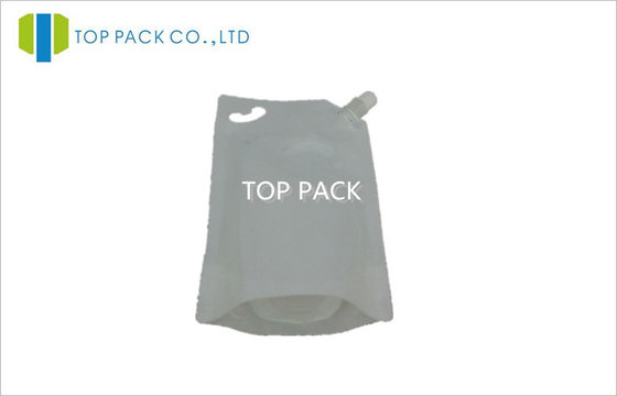 Recycled White Stand Up Pouch With Spout  BOPA , Eco-Friendly