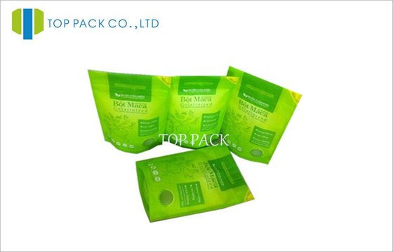 Tea Leaves Storage Matte Printed Laminated Pouch Bags Stand Up Ziplock