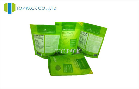 Tea Leaves Storage Matte Printed Laminated Pouch Bags Stand Up Ziplock