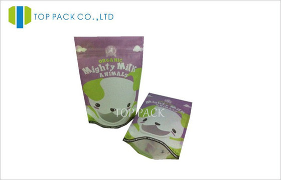 Heat Seal Ziplock Stand Up Pouches Recyclable with Resealable