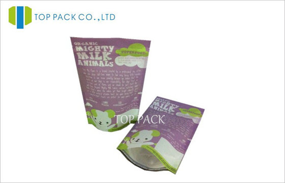 Heat Seal Ziplock Stand Up Pouches Recyclable with Resealable
