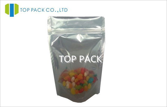 Front Clear Stand Up Pouch Packaging Back Foil LaminationSpecial Printing Shinning Matte