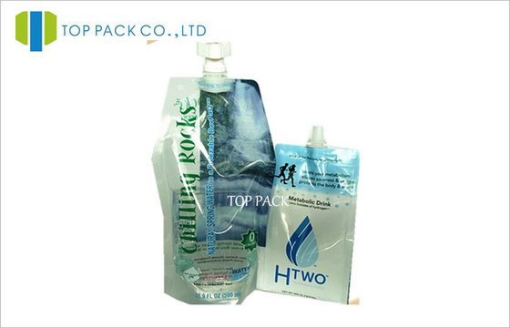 Food Grade Stand Up Bags With Spout , Liquid Plastic Pouch Packaging