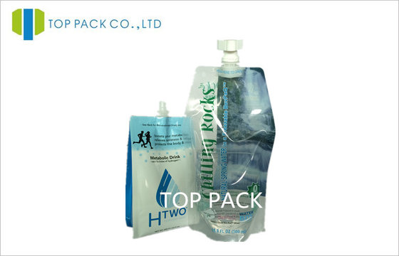 Food Grade Stand Up Bags With Spout , Liquid Plastic Pouch Packaging